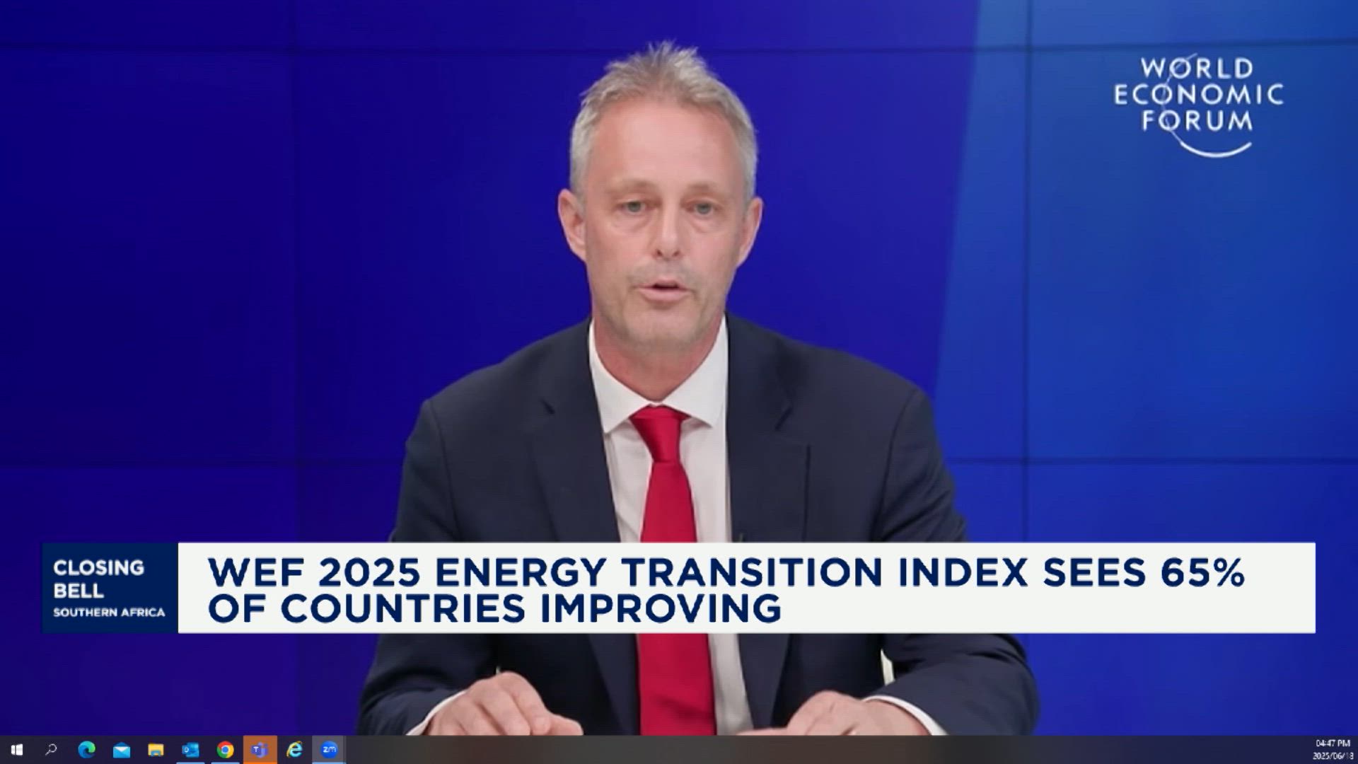 World Economic Forum on fostering an effective energy transition - CNBC Africa